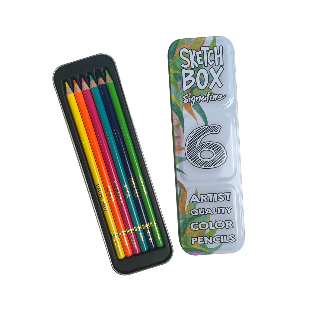 SketchBox Signature Colored Pencil Tin 6 Set – ShopSketchBox